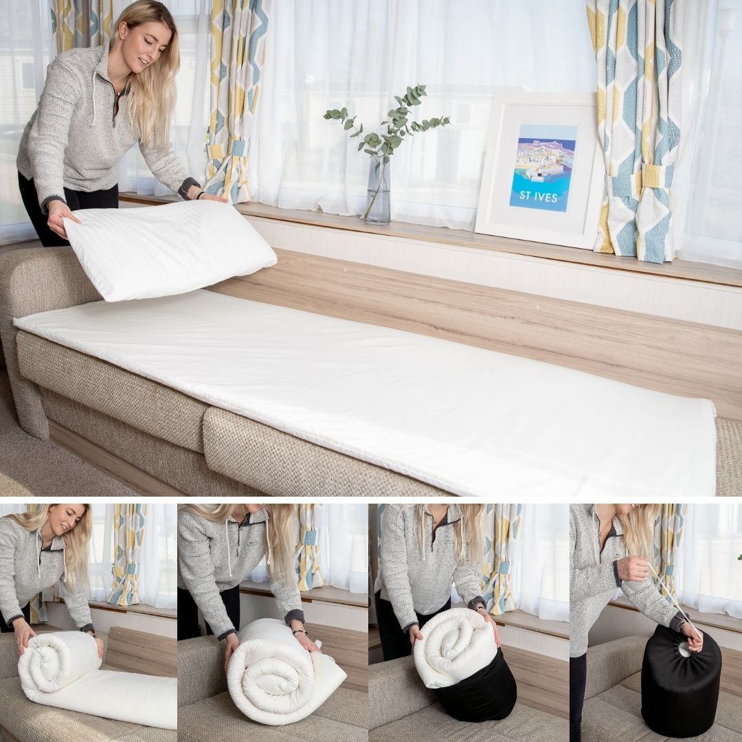 Memory Foam Travel Mattress Topper - Caravan Camping Bag – We Cut Foam